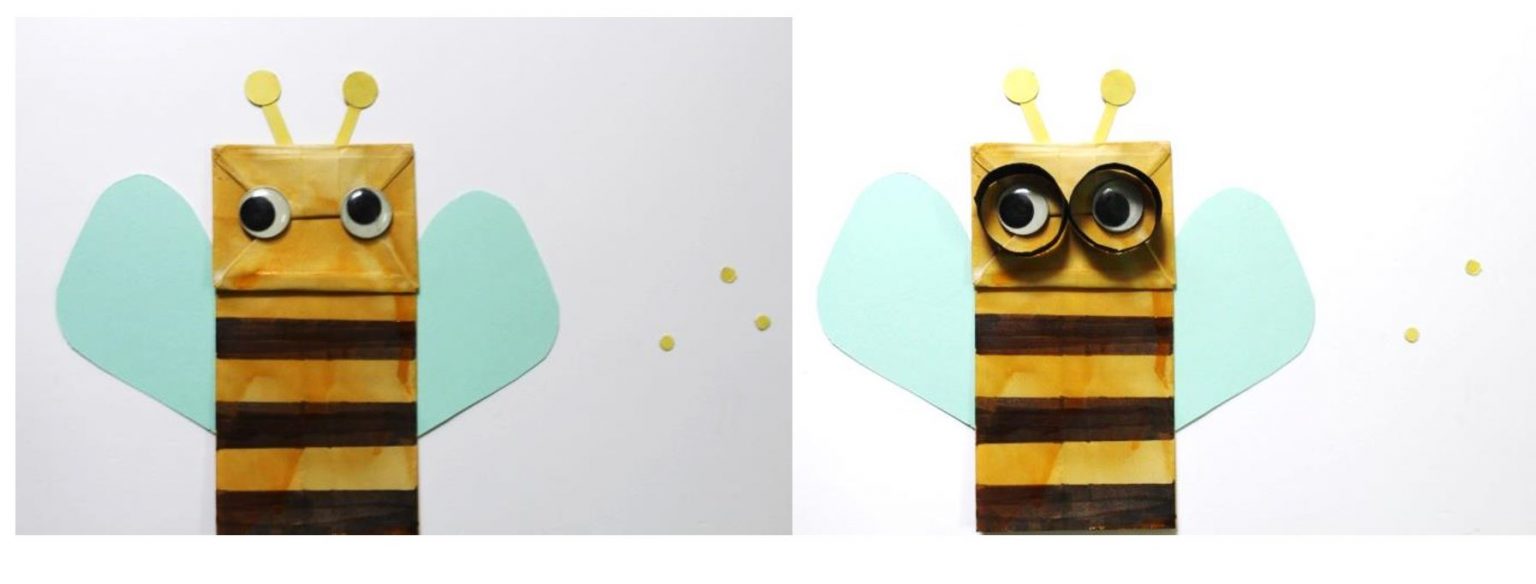 Bee Paper Bag Puppet DIY Instructions based on Children's Books Bee-ing ...